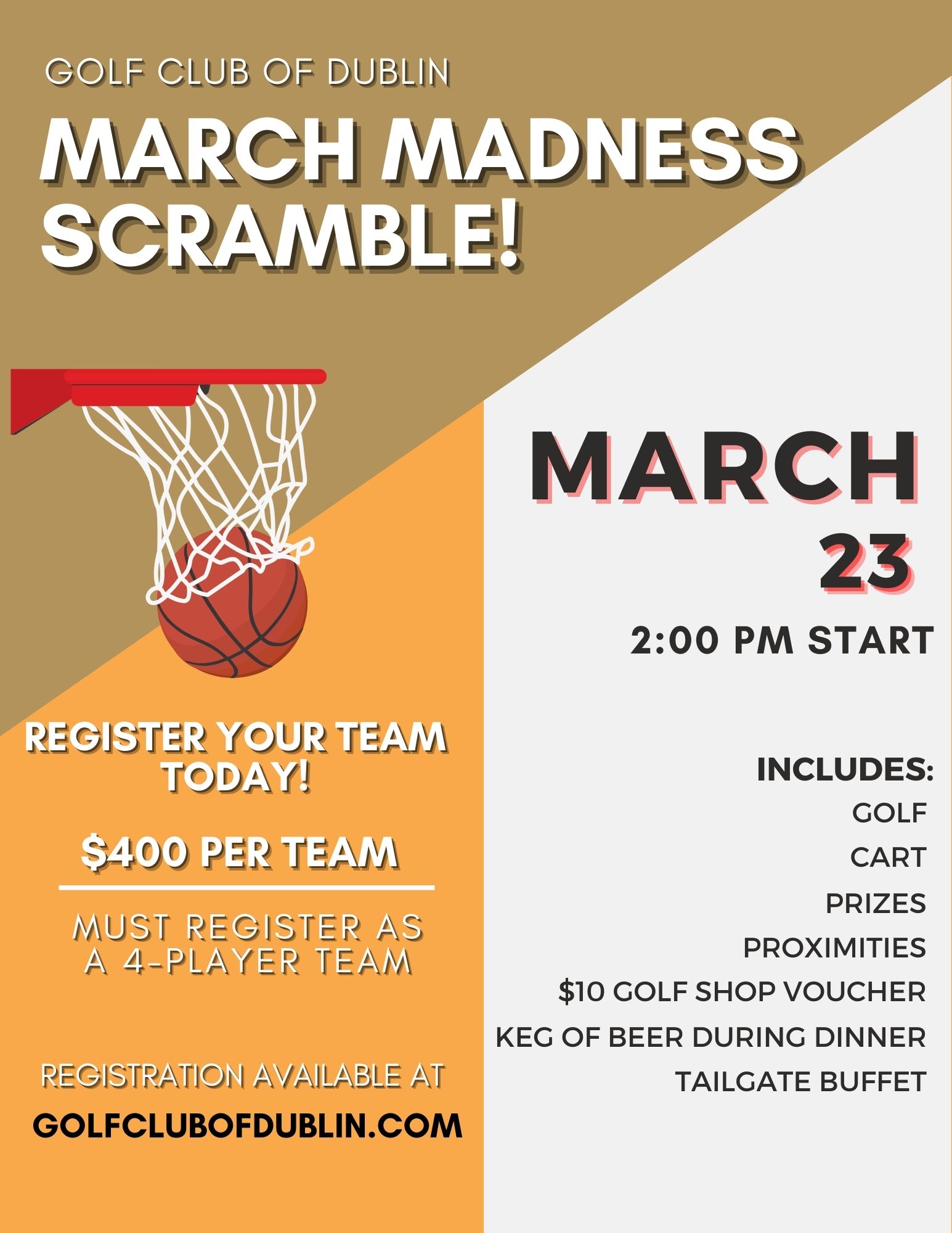 March Madness Scramble - Golf Club of Dublin