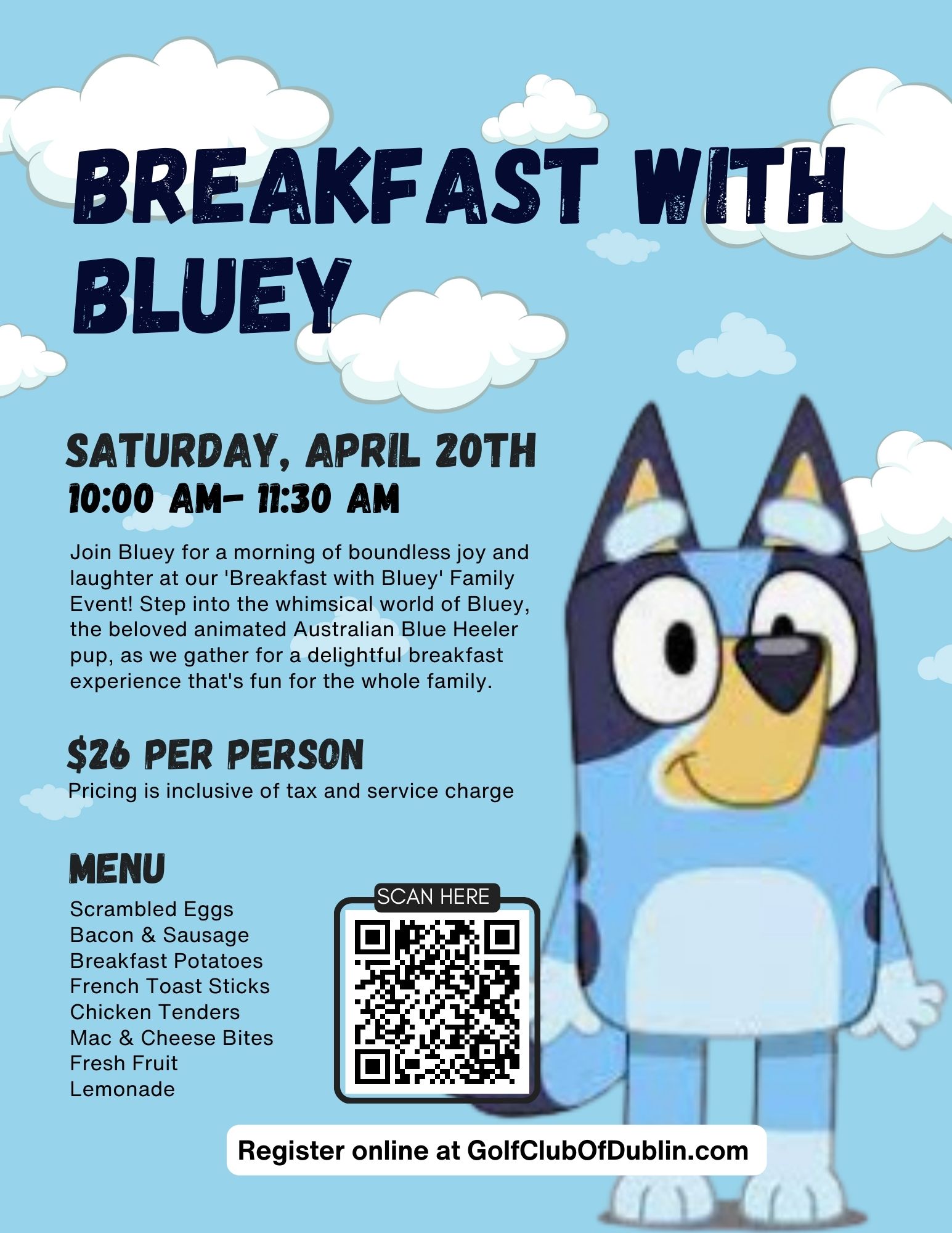 Breakfast with Bluey - Golf Club of Dublin